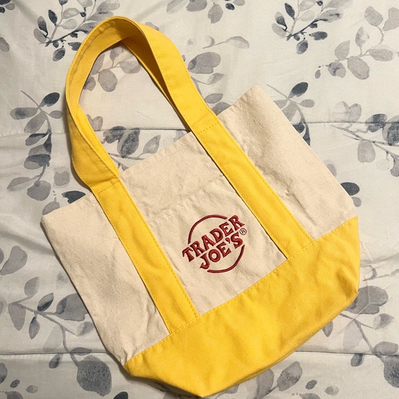 Bags | Yellow Trader Joes Mini Tote | Poshmark